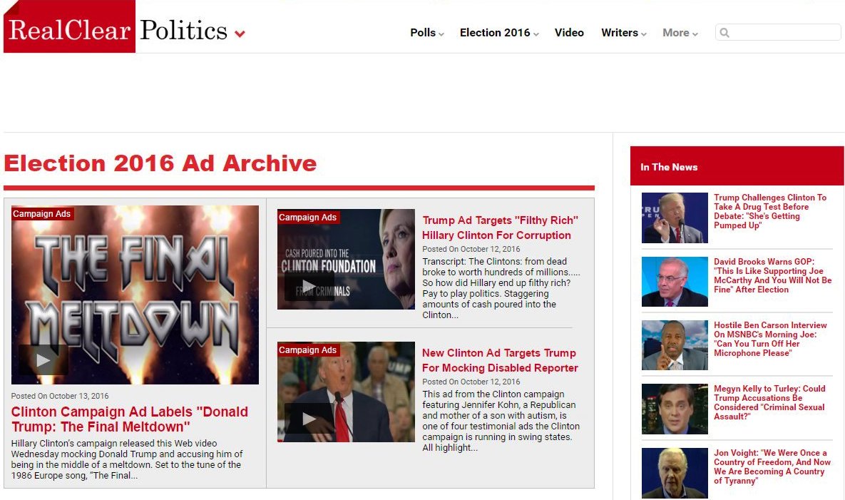 Media and Politics: Past Campaign Ads - Media Literacy Clearinghouse